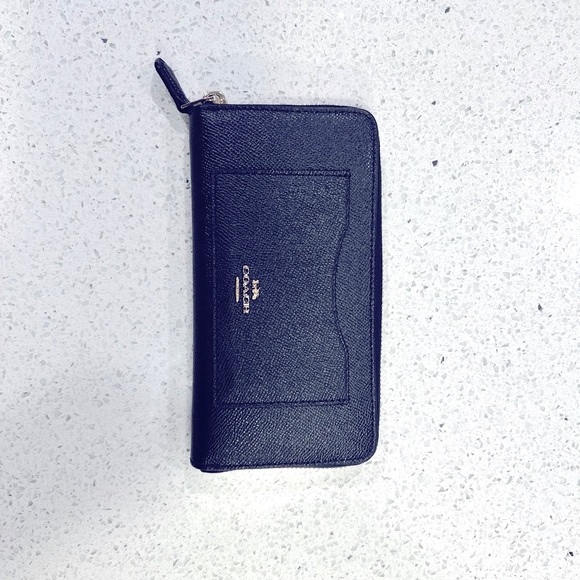 Coach | Bags | Coach Dark Blue Wallet Great Condition | Poshmark